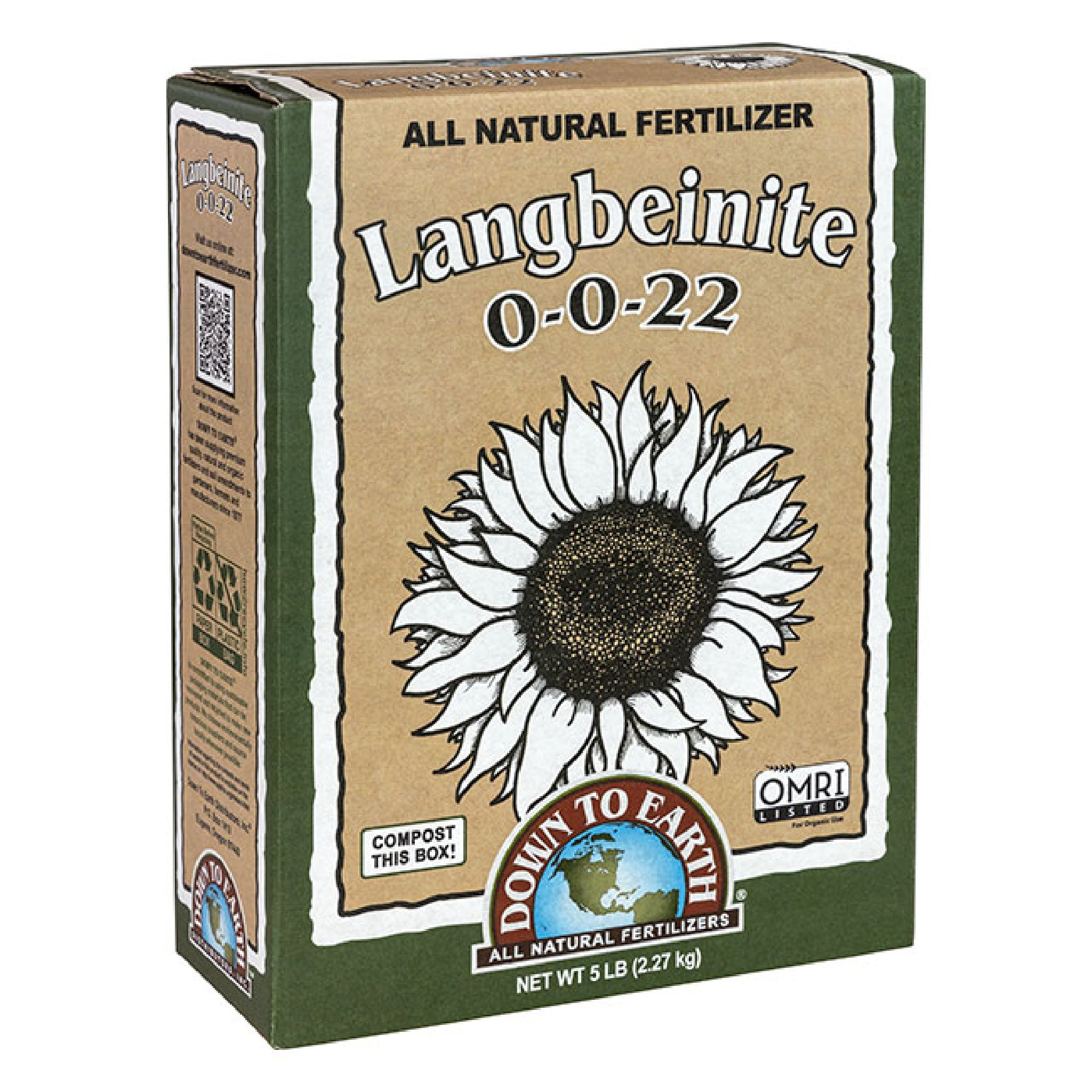 Down to Earth Langbeinite 0-0-22 (5 lbs.) – Johnson's Garden Centers