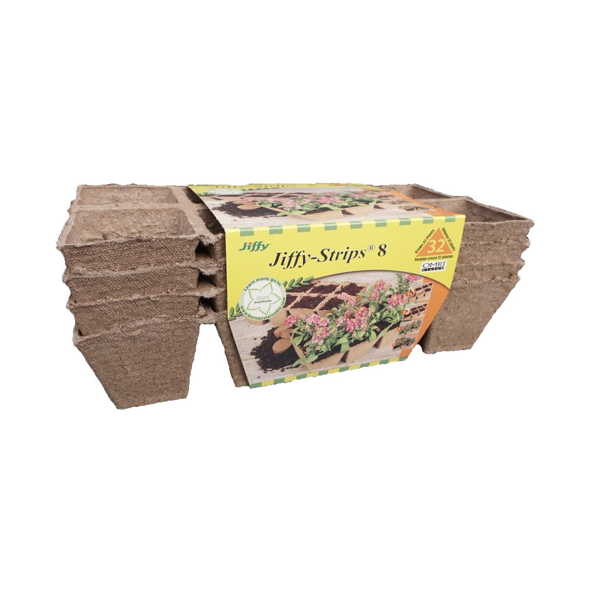 Jiffy Strips Square Peat Pot 4-Pack (2.5") – Johnson's Garden Centers
